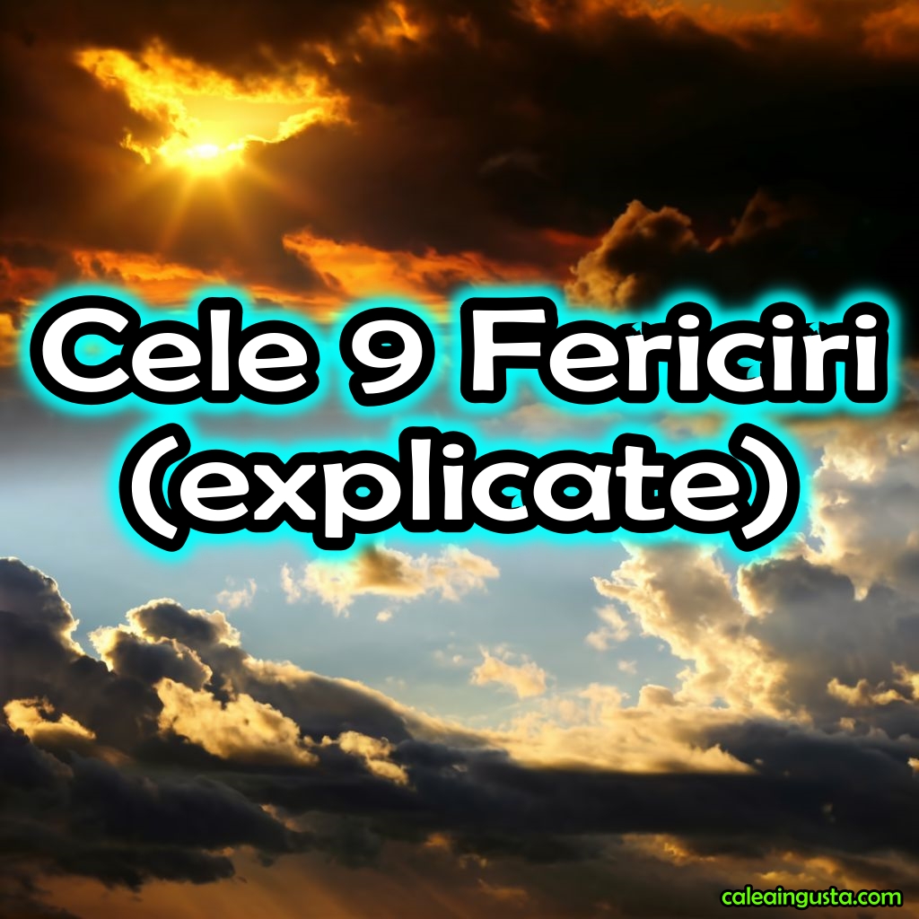 Cele 9 Fericiri (explicate) - Calea Ingusta