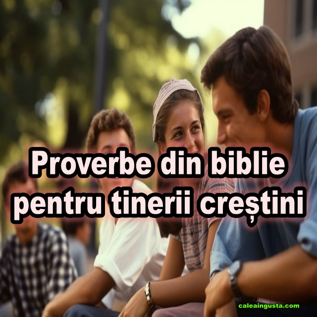 Proverbe din biblie pentru tinerii creștini - Calea Ingusta
